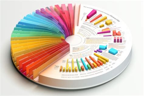 Premium Photo A D Infographic Of A Pie Chart With Many Sections Each A Different Color With
