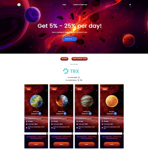 Trans Universe Hyip Template Gegosoft Technologies