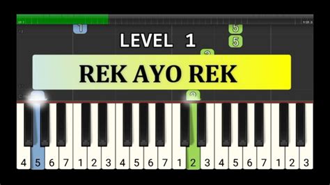 Not Piano Rek Ayo Rek Tutorial Level 1 Lagu Daerah Nusantara