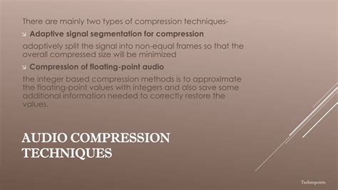 PPT Exploring Audio Compression Techniques PowerPoint Presentation