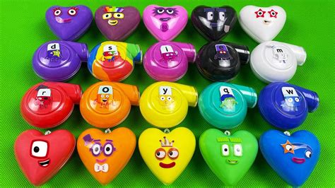 Numberblocks And Alphablocks Looking For All Clay With The Whistle And Heart Coloring Asmr Youtube