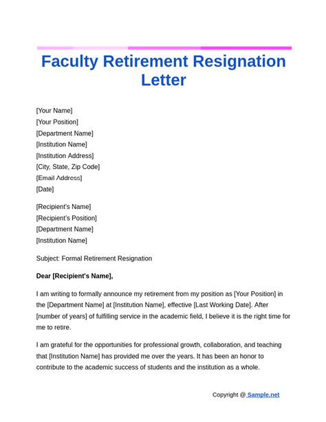 Retirement Resignation Letter Uk How To Write A Retirement Letter Of
