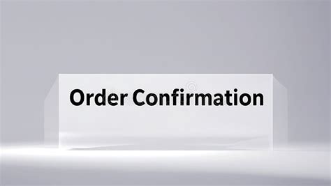 Order Confirmation Message On A Simple Backdrop Indicating Completion Of Purchase Stock