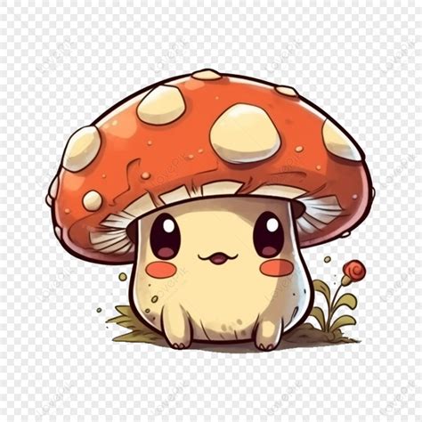버섯 머리 식물 3d 귀여운 표현 만화 버섯 아름다운 Png 일러스트 무료 다운로드 Lovepik