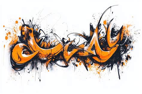 Dynamic Urban Graffiti Art With Abstract Shapes Neural Network Ai Generated Stock Illustration