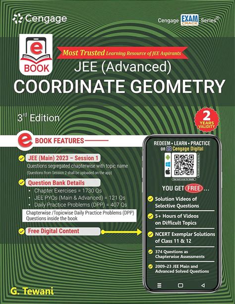 JEE Advanced Coordinate Geometry EBook With FREE Digital Content Email Delivery In Hours