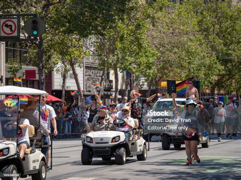 Part Of The Procession At The 2018 San Francisco Pride Parade Stock