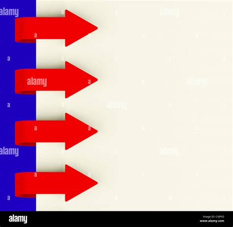 Four Arrow Tabs Over Paper As Menu List Or Notes Stock Photo Alamy