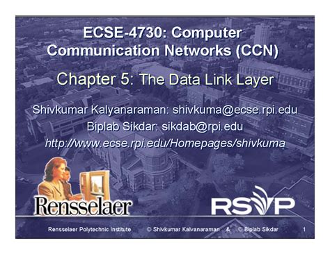 Data Ll Computer Layered Architecture Datalink Layer Ecse 4730
