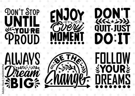 Motivational Svg Bundle Positive Thinking Svg Motivational Saying Svg