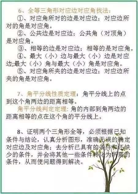 知識點初中數學三角形全等知識點歸納 每日頭條