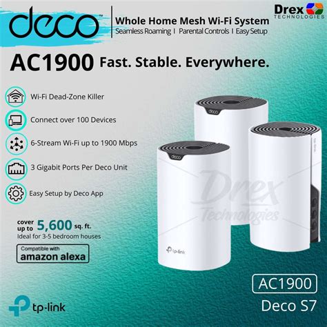 TP LINK Deco S Pack AC Deco Whole Home Mesh Wifi System Up To Sq Ft Shopee