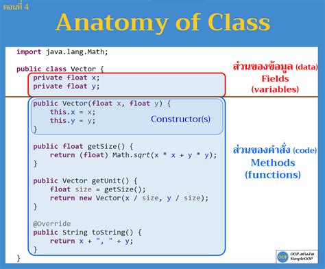Oop อย่างง่าย ตอนที่ 4 Anatomy Of Class