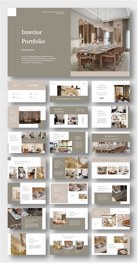 Interior Portfolio Projects Presentation Template Original And… Interior Design Portfolio