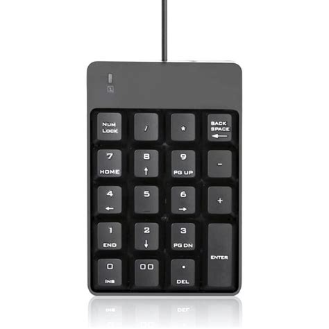 Wired Numeric Keypad Portable Keyboard Slim Mini Number Pad Full Size 19 Keys Usb Numpad With