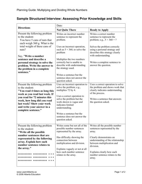 Sample Structured Interview