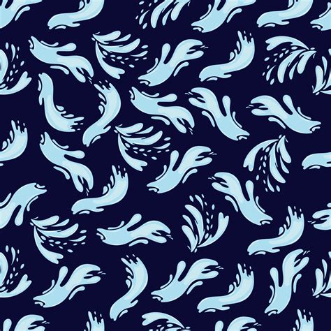 Seamless Pattern With Water Splashes 20388983 Vector Art At Vecteezy