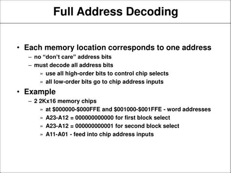 Ppt Address Decoding Powerpoint Presentation Id 144760