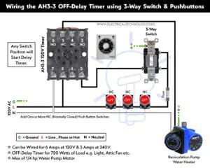 How To Wire OFF Delay Timer For 120V And 240V Load Circuits