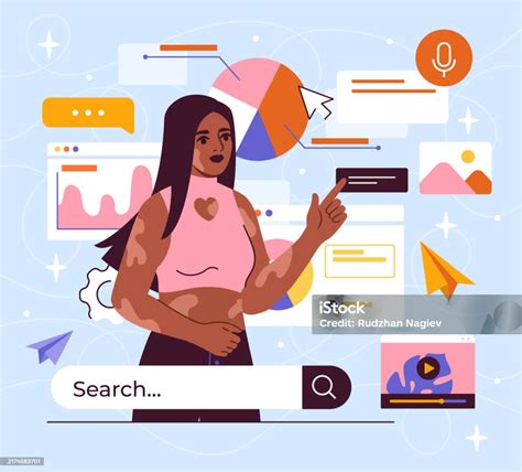 그래프 분석 다이어그램과 차트를 가진 여자 통계 및 인포그래픽 재무 및 마케팅 조사 대시보드 및 정보 시각화 평면 벡터 일러스트 레이 션 개발에 대한 스톡 벡터 아트 및