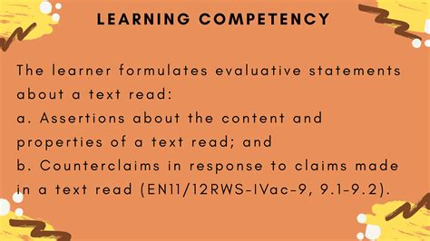 Reading Writing Evaluative Statements PPTX