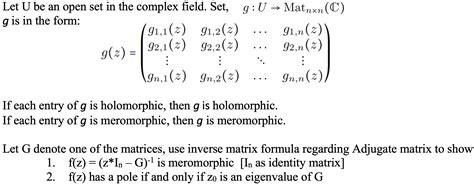 2 Let U Be An Open Set In The Complex Field Set G U Chegg Com