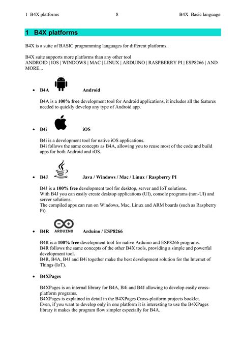 B4x Programming Language Guide V19 Pdf Programming Languages Computing