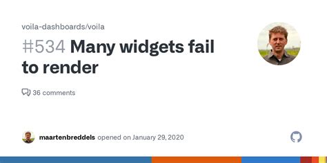 Many Widgets Fail To Render · Issue 534 · Voila Dashboardsvoila · Github
