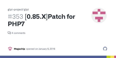 085x Patch For Php7 · Issue 353 · Glpi Projectglpi · Github