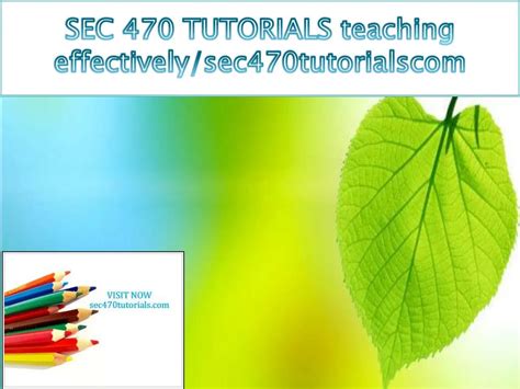 PPT SEC TUTORIALS Teaching Effectively Sec Tutorialsdotcom PowerPoint Presentation ID