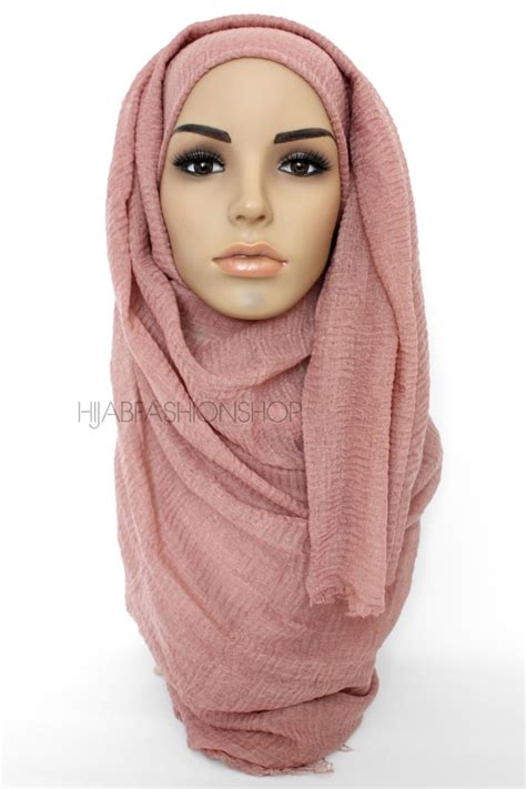 Crimp Crinkle Hijab Nude Rose Hijab Fashion Shop