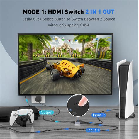 HDMI Switch IXever Bi Directional K HDMI Splitter In Out HDMI Switch In Out