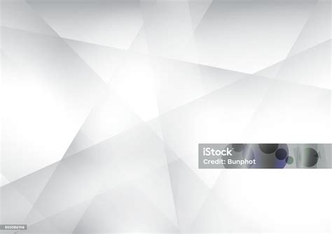 추상적인 기하학적 흰색과 회색 컬러 배경 벡터 일러스트 레이 션 가상현실에 대한 스톡 벡터 아트 및 기타 이미지 가상현실 개념 개념과 주제 Istock