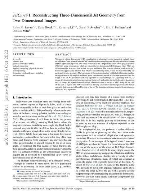 PDF JetCurry I Reconstructing Three Dimensional Jet Geometry From