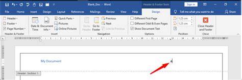 how to insert page numbers in word without losing the header