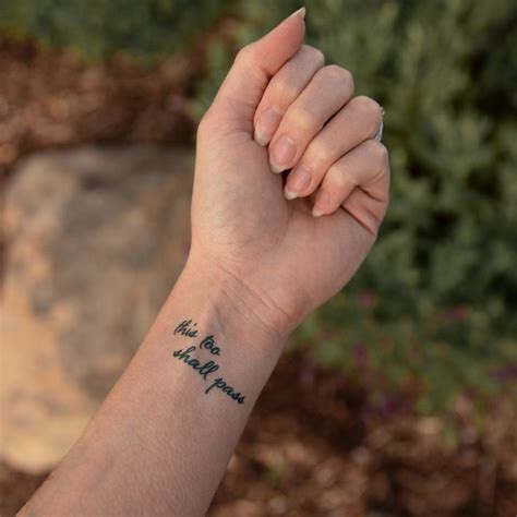 This Too Shall Pass Small Temporary Tattoo This Too Shall Pass