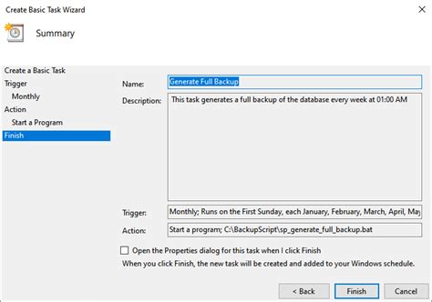 Automate Sql Database Backups Using Windows Task Scheduler