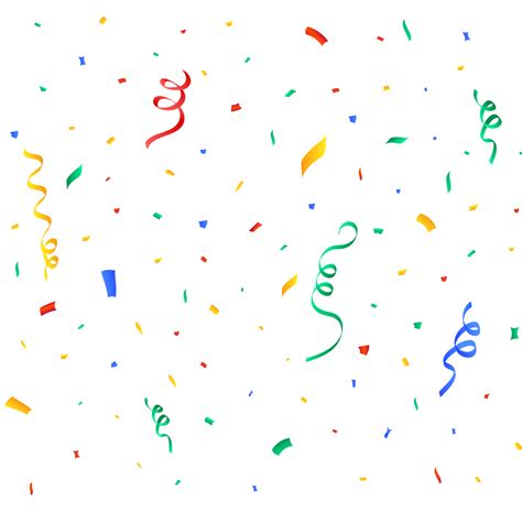 Realistic Confetti Background Png Multicolor Celebration Confetti