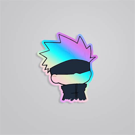 Satoru Gojo Jjk Holographic Sticker Unleash Cursed Energy With Style