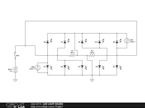 LED LIGHT BOARD CircuitLab