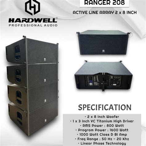 Jual SPEAKER LINE ARRAY AKTIF HARDWELL RANGER 208 RANGER208 ORIGINAL 2X8 INCH Shopee Indonesia