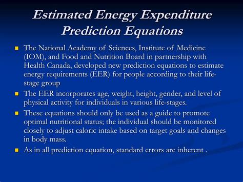 Ppt Chapter 24 Estimating Energy Requirements Powerpoint