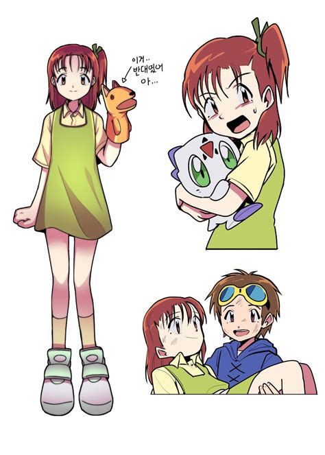 Culumon Katou Juri Matsuda Takato Digimon Digimon Tamers Highres Brown Eyes Brown Hair