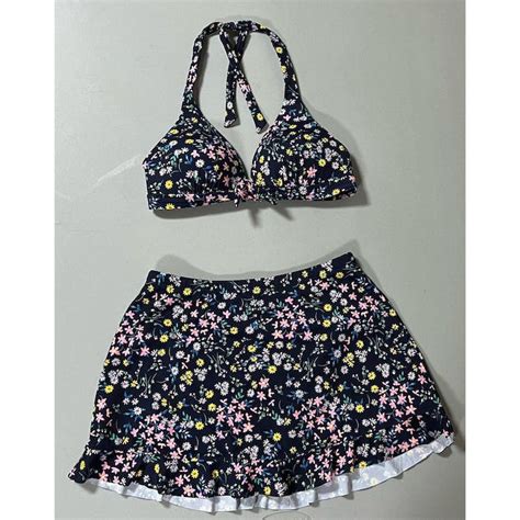 Vintage Floral Bikini Swim Skirt Bathing Suit Coords Matching Set 🌸 Grailed