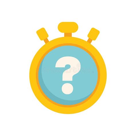 Question Mark Showing On Analog Stopwatch Timer Stock Illustration