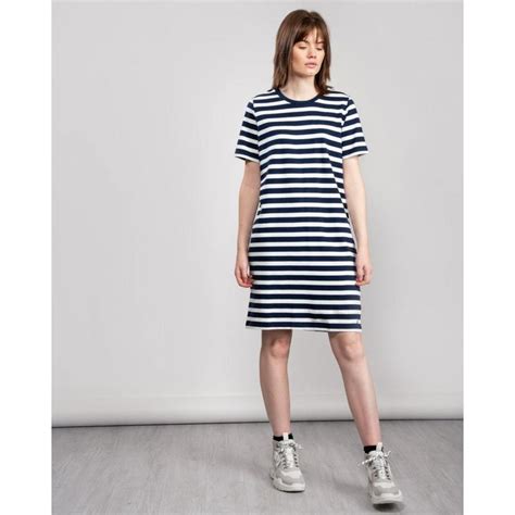 Плаття футболка котонове в смужку — ціна 575 грн у каталозі Короткі сукні Купити жіночі речі за