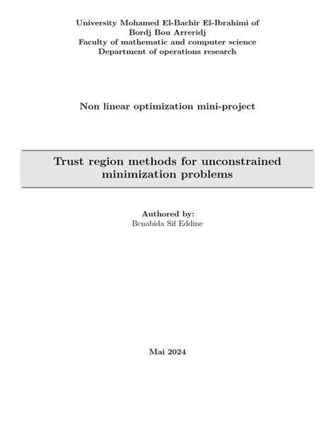 Trust Region Methods Pdf Mathematical Optimization Eigenvalues And Eigenvectors