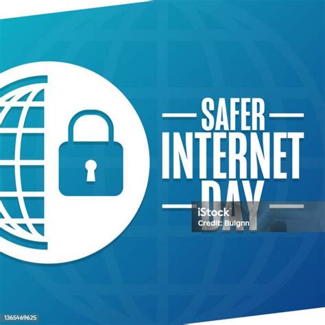 안전한 인터넷 의 날 휴일 개념 배경 배너 카드 텍스트 비문이있는 포스터용 템플릿 벡터 Eps10 그림입니다 낮에 대한 스톡 벡터 아트 및 기타 이미지 Istock
