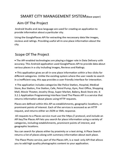 Smart City Management System Pdf