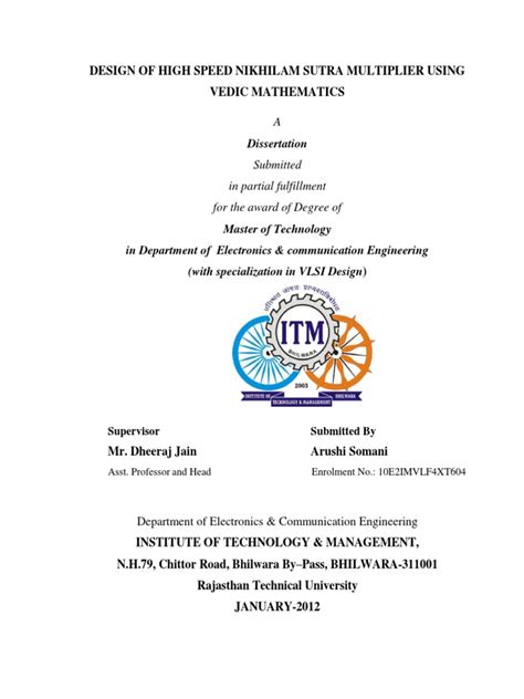 Design Of High Speed Nikhilam Sutra Multiplier Using Vedic Mathematics